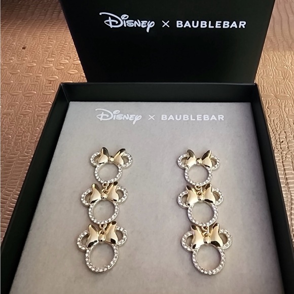 Disney | Jewelry | Nwt Disney X Baublebar Minnie Mouse Bow Drop ...